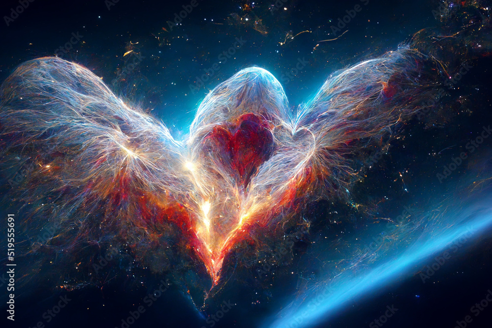 plasma wings in space Stock Illustration | Adobe Stock