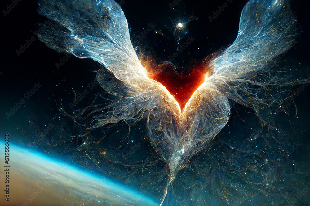plasma wings in space Stock Illustration | Adobe Stock