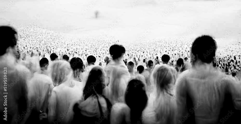 faceless crowd on the street Stock Illustration | Adobe Stock