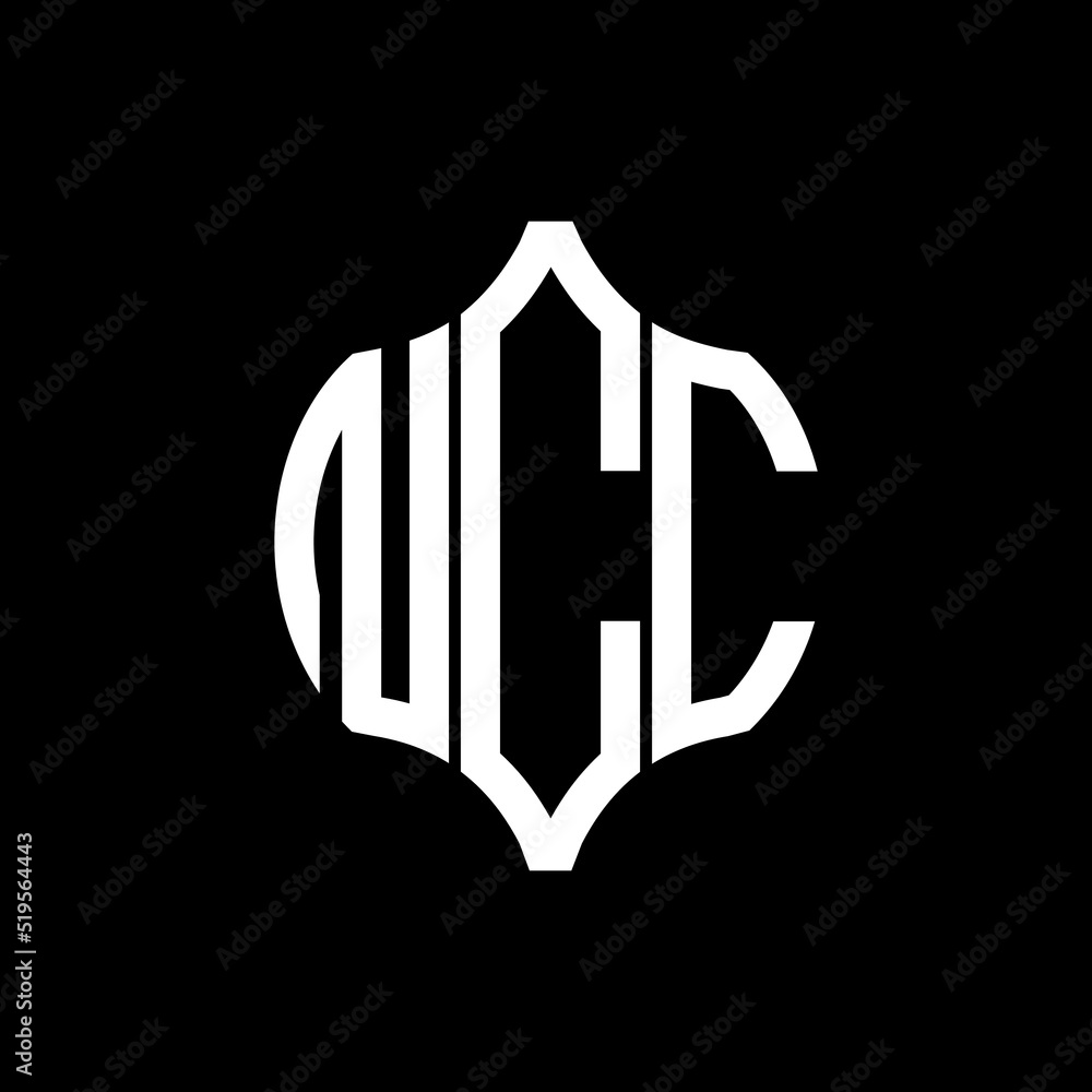 NCC letter logo. NCC best black background vector image. NCC Monogram ...