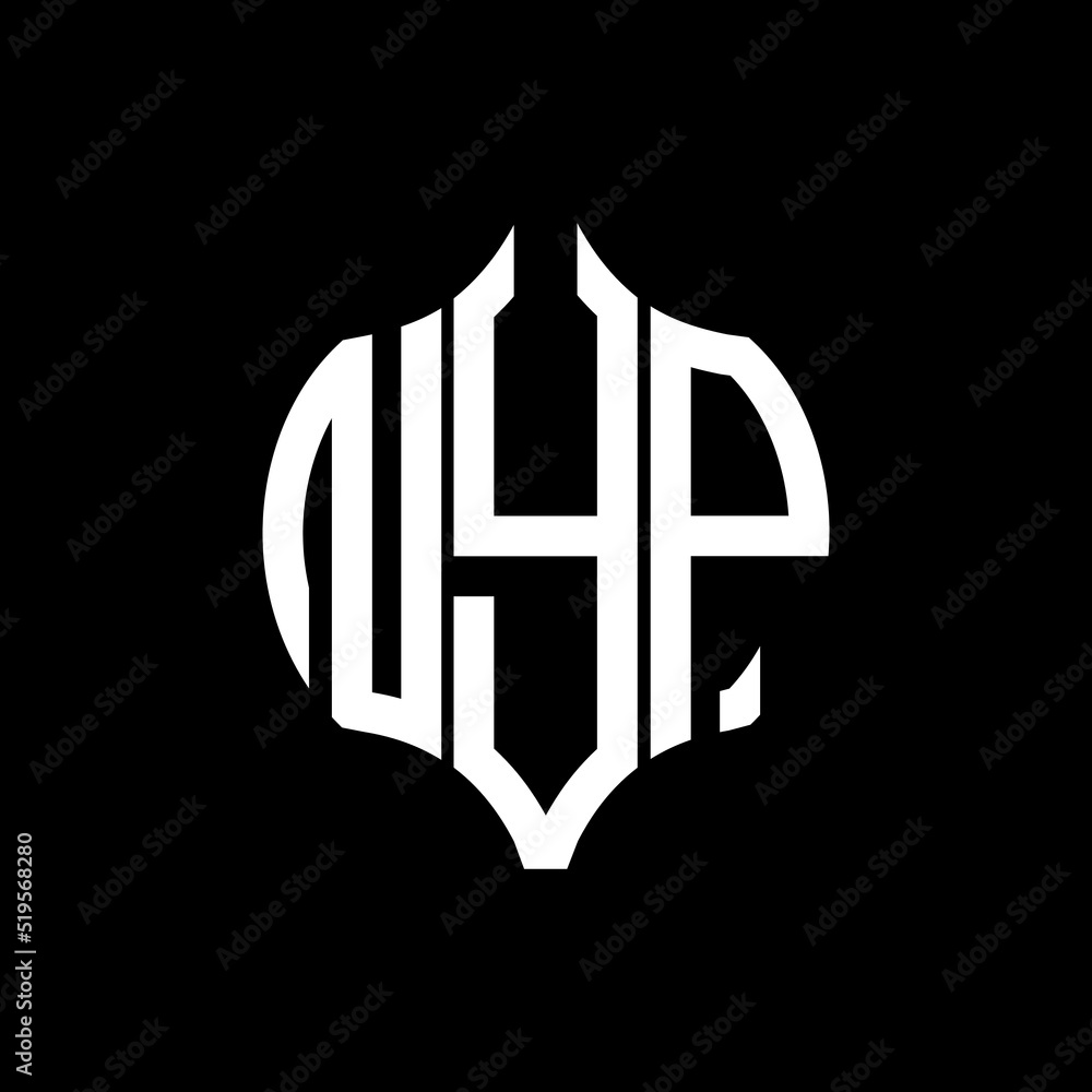 NYP letter logo. NYP best black background vector image. NYP Monogram ...