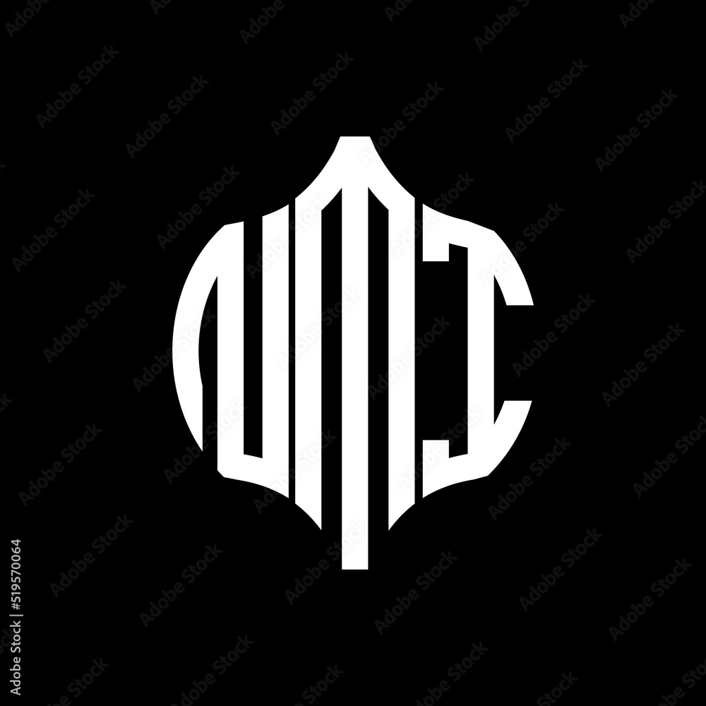 NMI letter logo. NMI best black background vector image. NMI Monogram ...