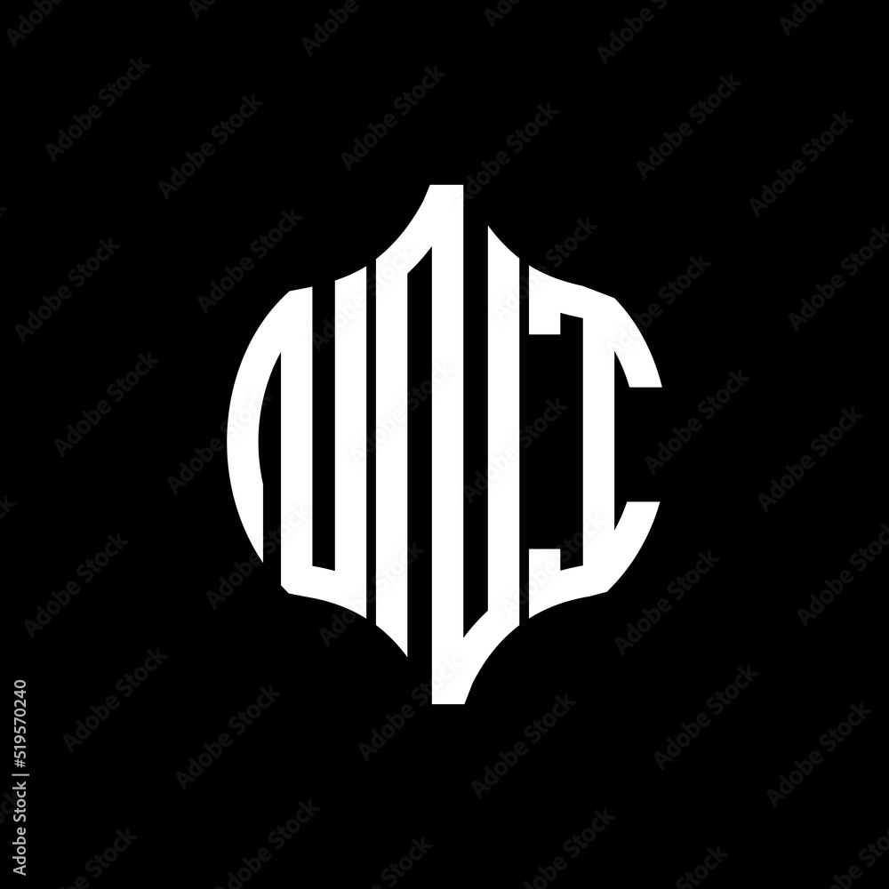 NNI letter logo. NNI best black background vector image. NNI Monogram ...