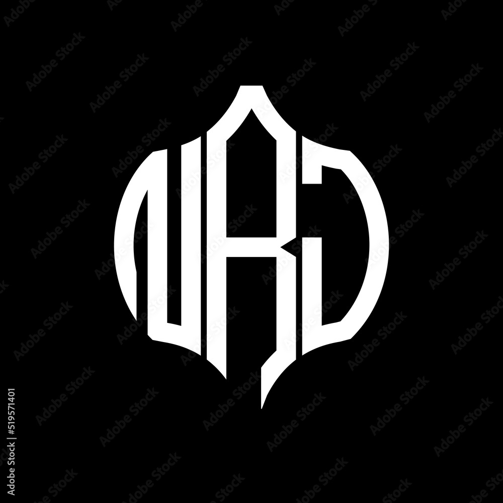 NRJ letter logo. NRJ best black background vector image. NRJ Monogram ...