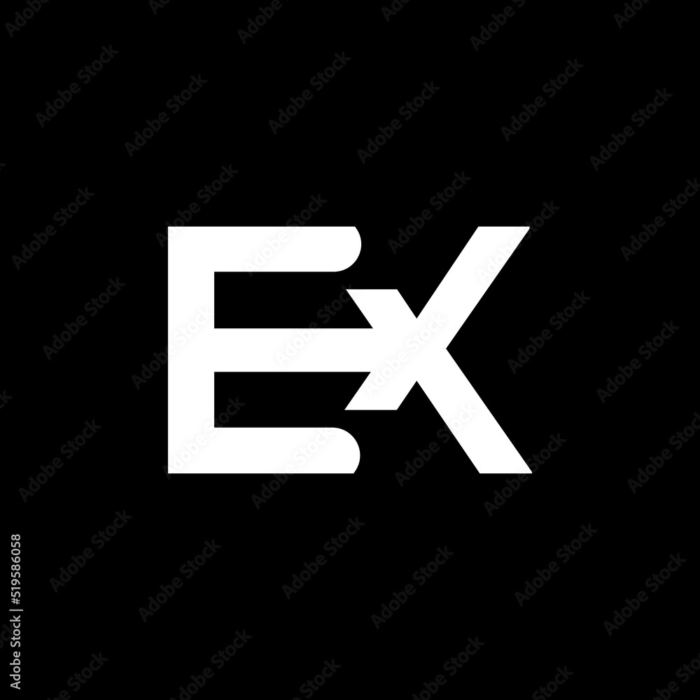 Initial Letter EX Logo Design Vector Template. Stock Vector | Adobe Stock