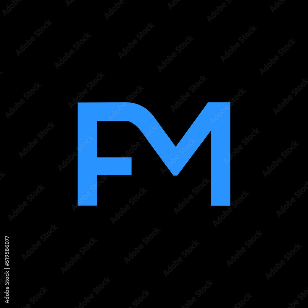 Initial Letter FM Logo Design Vector Template. Stock Vector | Adobe Stock