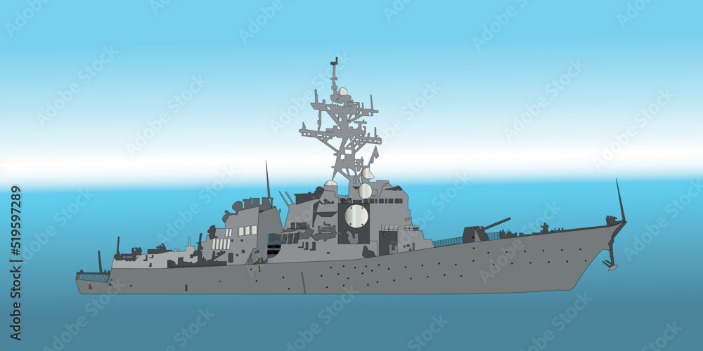 Battleship, US Navy Arleigh Burke-class Flight II guided missile ...