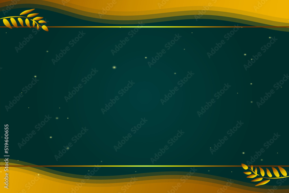 Islamic background for Muslims religion in royal green and shiny golden ...