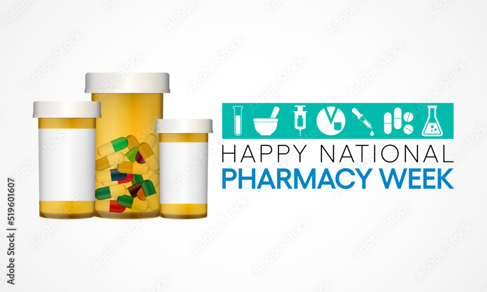 Stockvektorbilden National Pharmacy Week is observed every year in ...