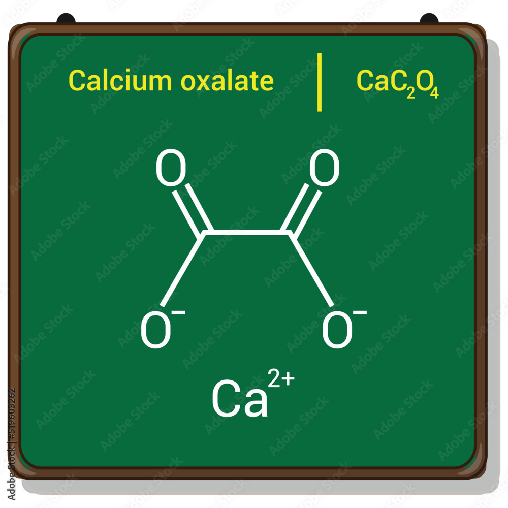 Photo & Art Print chemical structure of Calcium oxalate (CaC2O4), Zizo