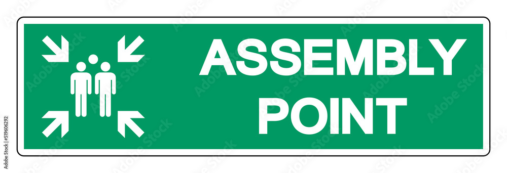 Assembly Point Symbol Sign, Vector Illustration, Isolated On White ...