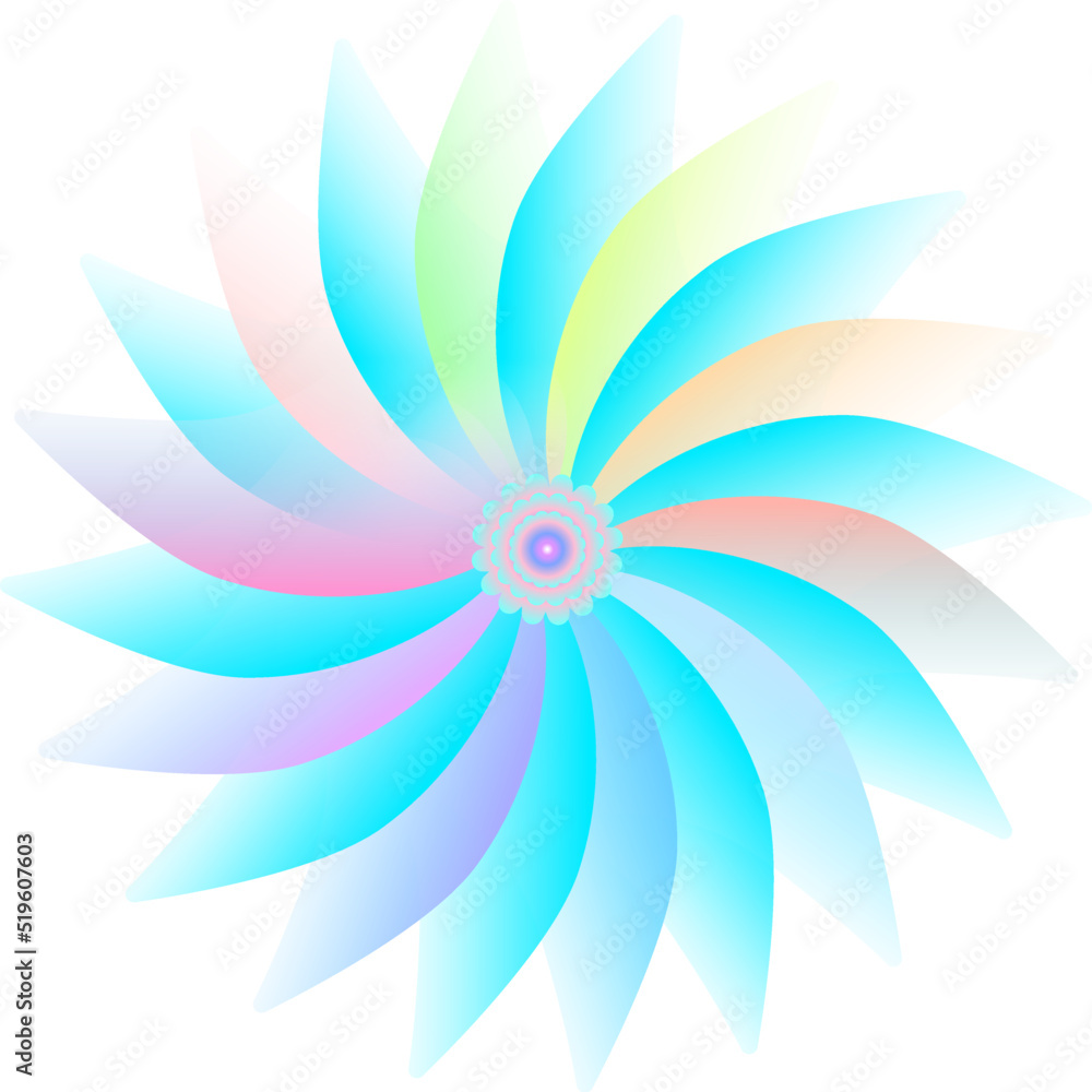 Color Wheel Flower. Beautiful lotus - symbol of yoga, wellness, beauty ...