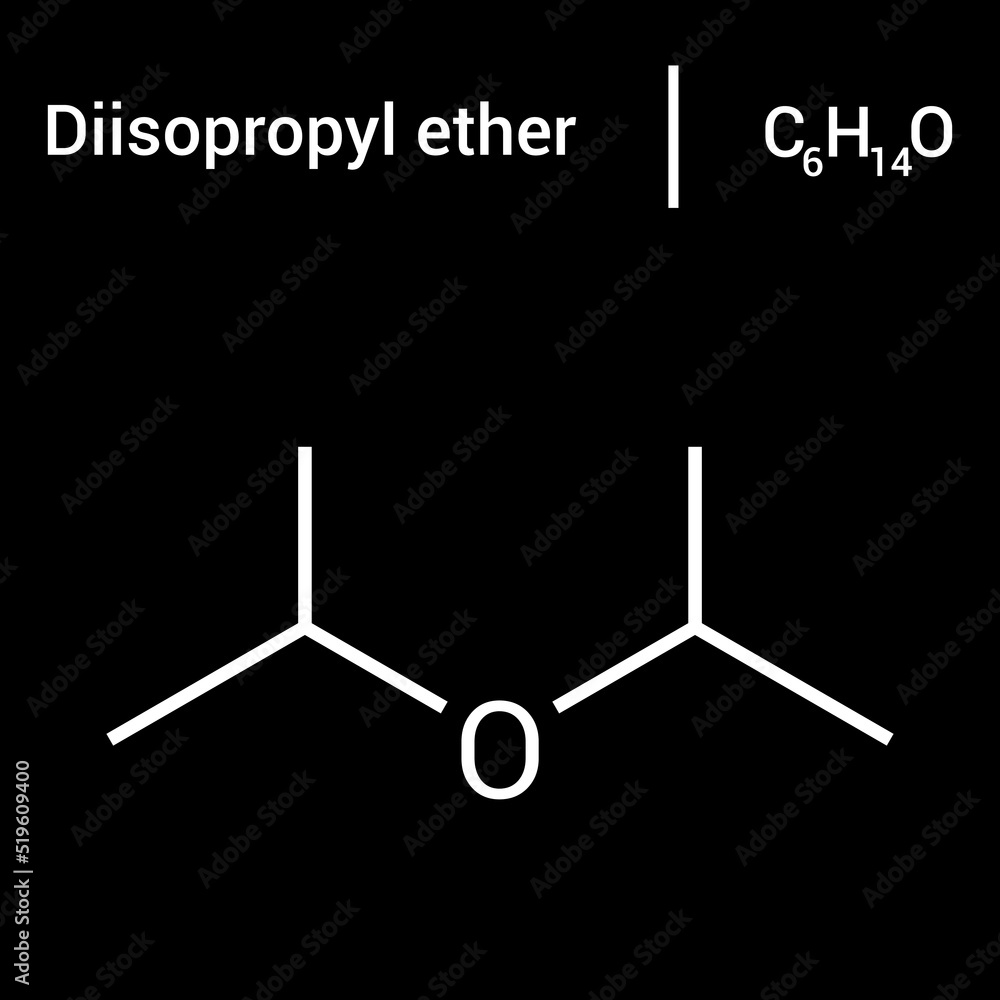 chemical structure of Diisopropyl ether (C6H14O) Stock Vector | Adobe Stock
