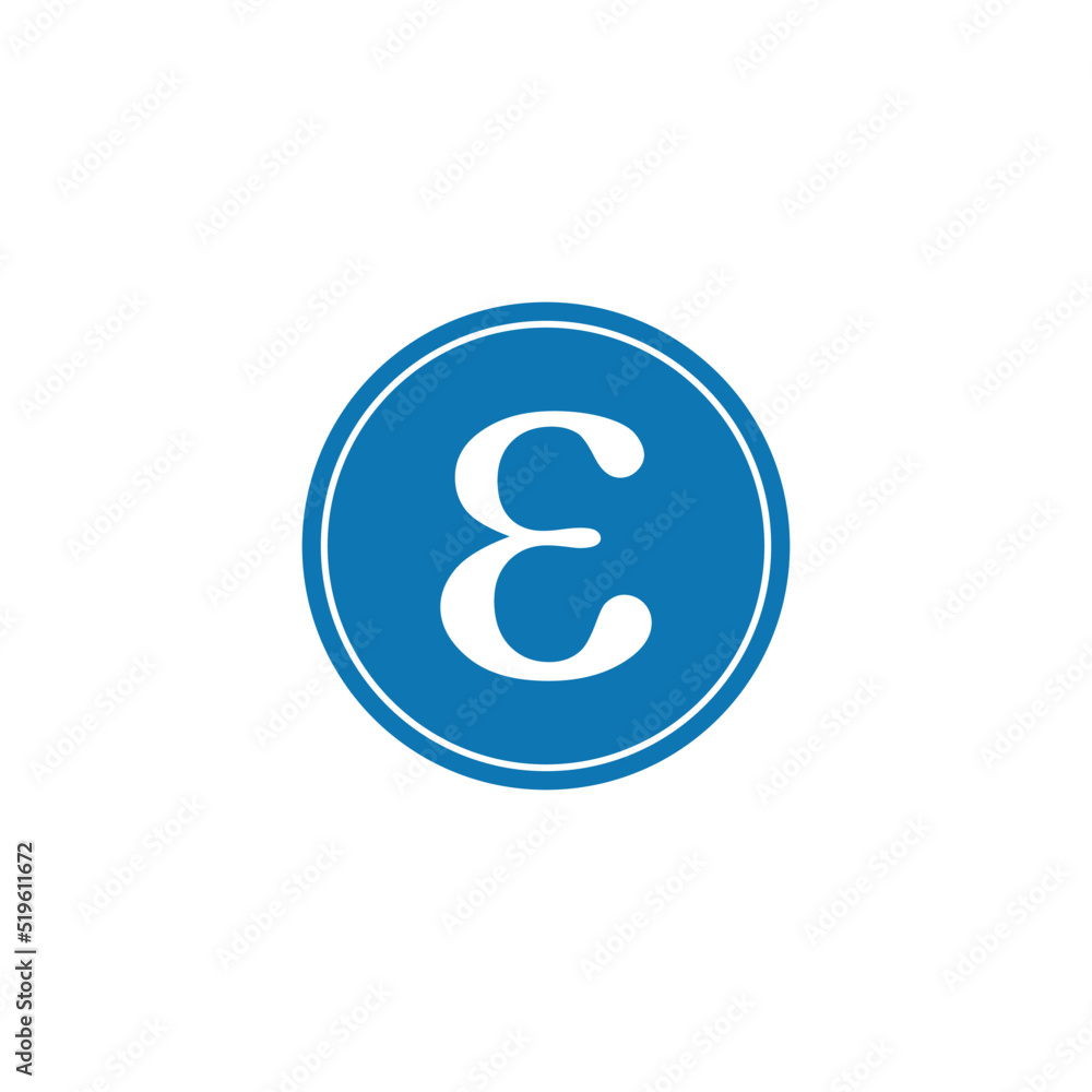 epsilon greek symbol vector illustration isolated on white background ...