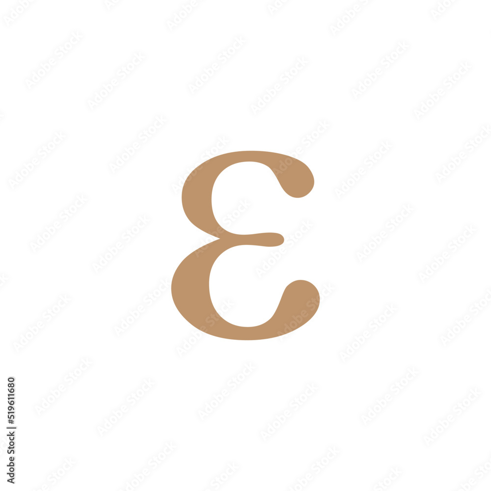 epsilon greek symbol vector illustration isolated on white background ...