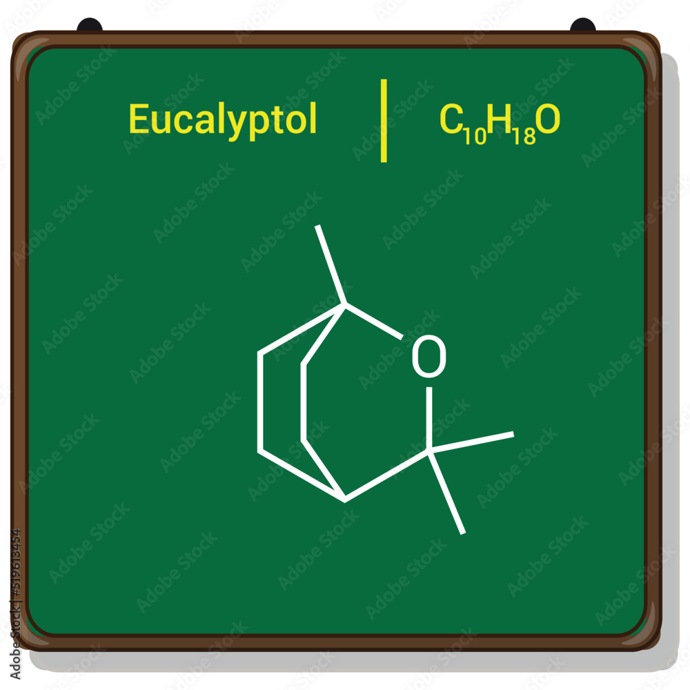 chemical structure of Eucalyptol (C10H18O) Stock Vector | Adobe Stock