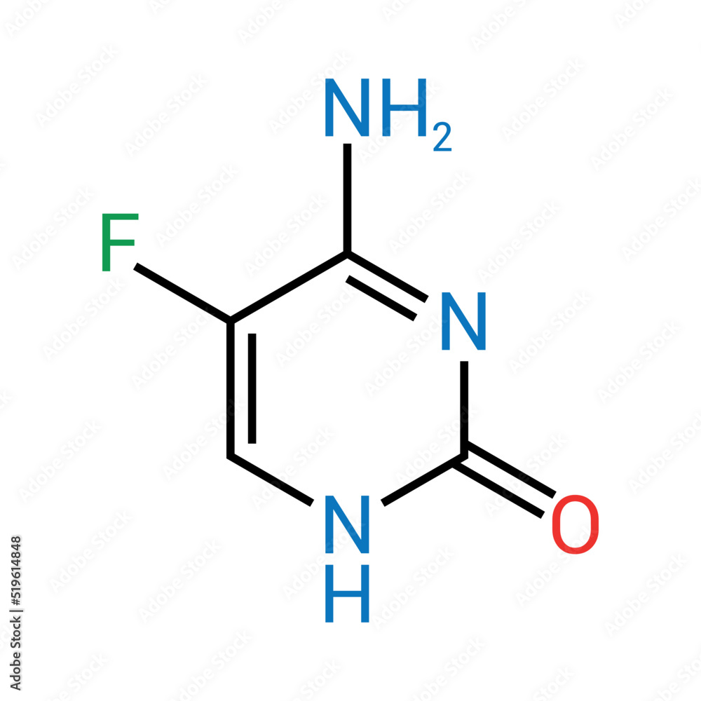 chemical structure of Flucytosine (C4H4FN3O) Stock Vector | Adobe Stock