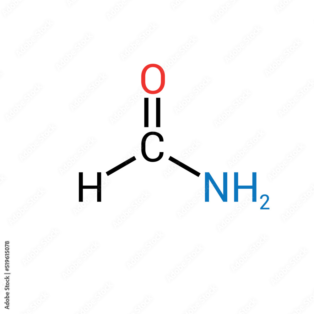 chemical structure of Formamide (CH3NO) Stock Vector | Adobe Stock