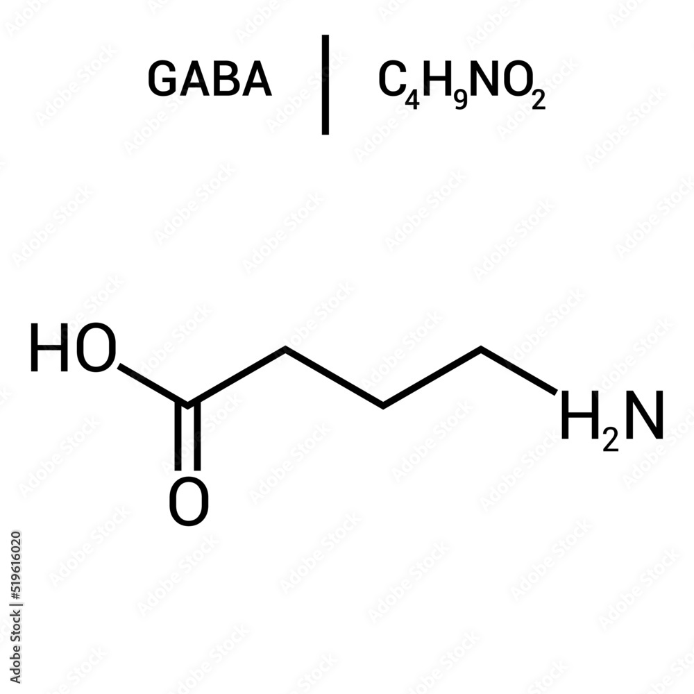 chemical structure of γ-Aminobutyric acid or GABA (C4H9NO2) Stock Vector | Adobe Stock