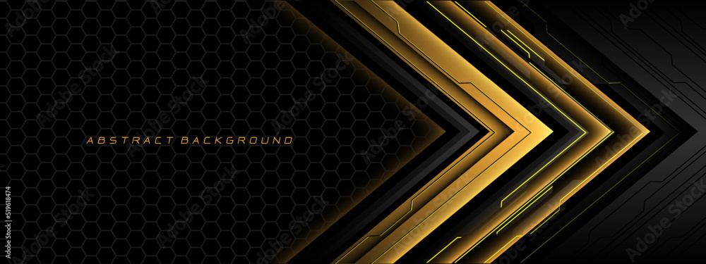 Abstract yellow grey metal black cyber circuit futuristic technology ...