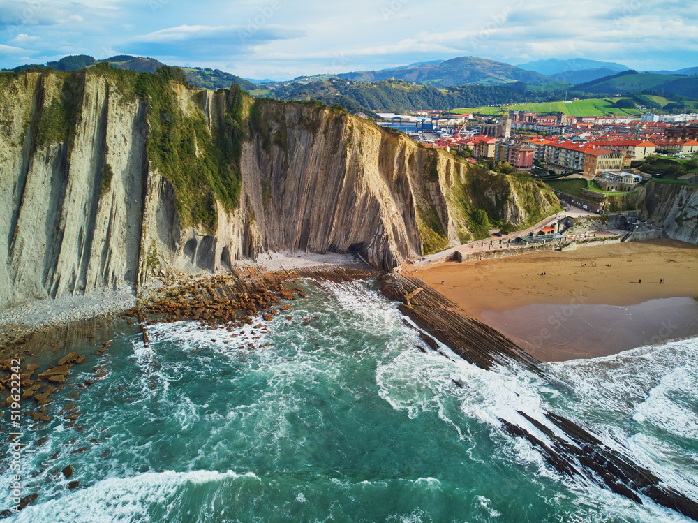Foto de Famous flysch of Zumaia, Basque Country, Spain do Stock | Adobe ...