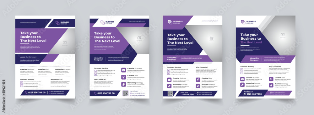 Corporate business flyer template design set, Brochure design, cover ...