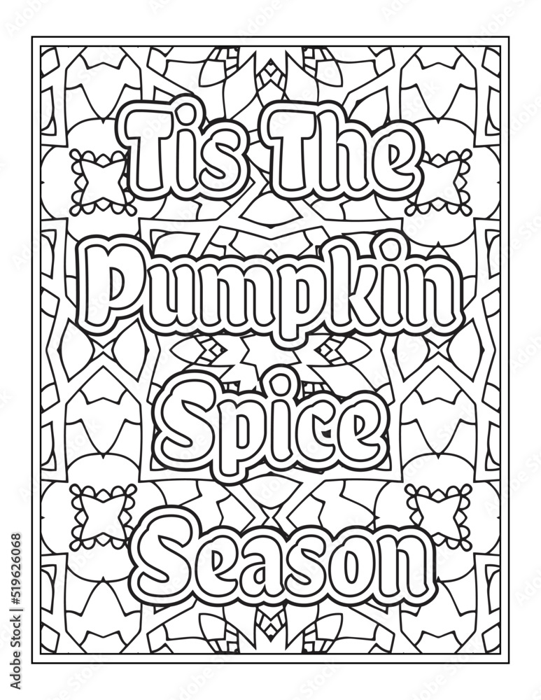 Halloween Quotes Coloring Book Page, inspirational words coloring book ...