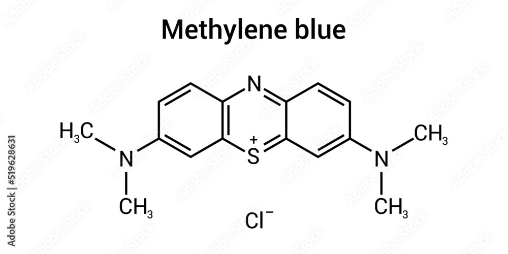 chemical structure of methylene blue Stock Vector | Adobe Stock
