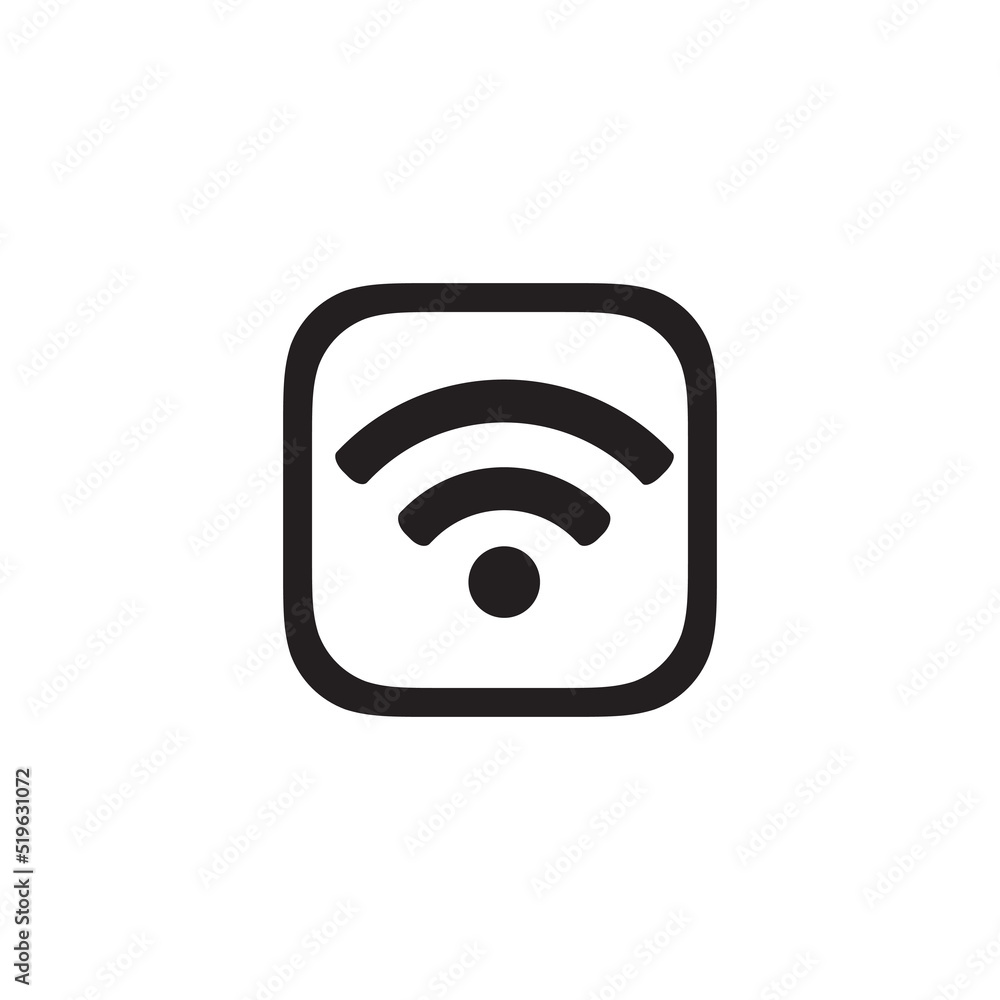 Trendy network app icon in flat style isolated on white background ...