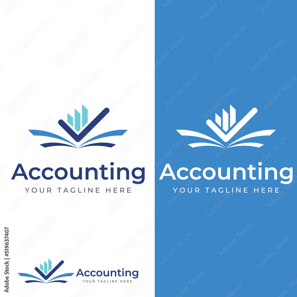 Financial accounting logo, with check mark for financial accounting ...