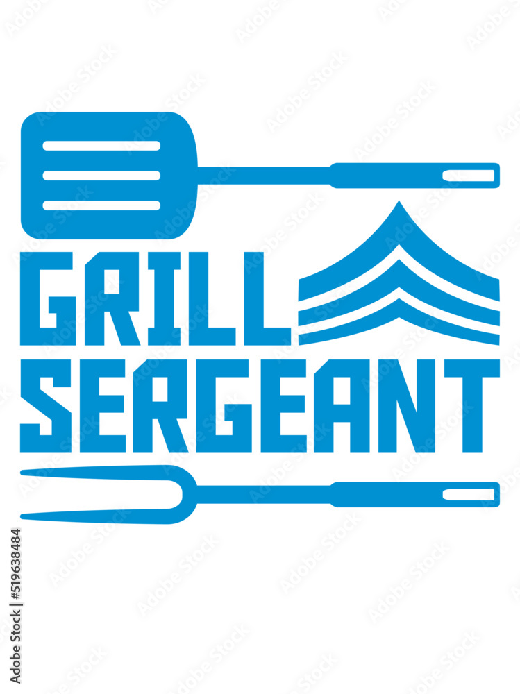 BBQ Grill Sergeant Grillmeister Stock Vector | Adobe Stock