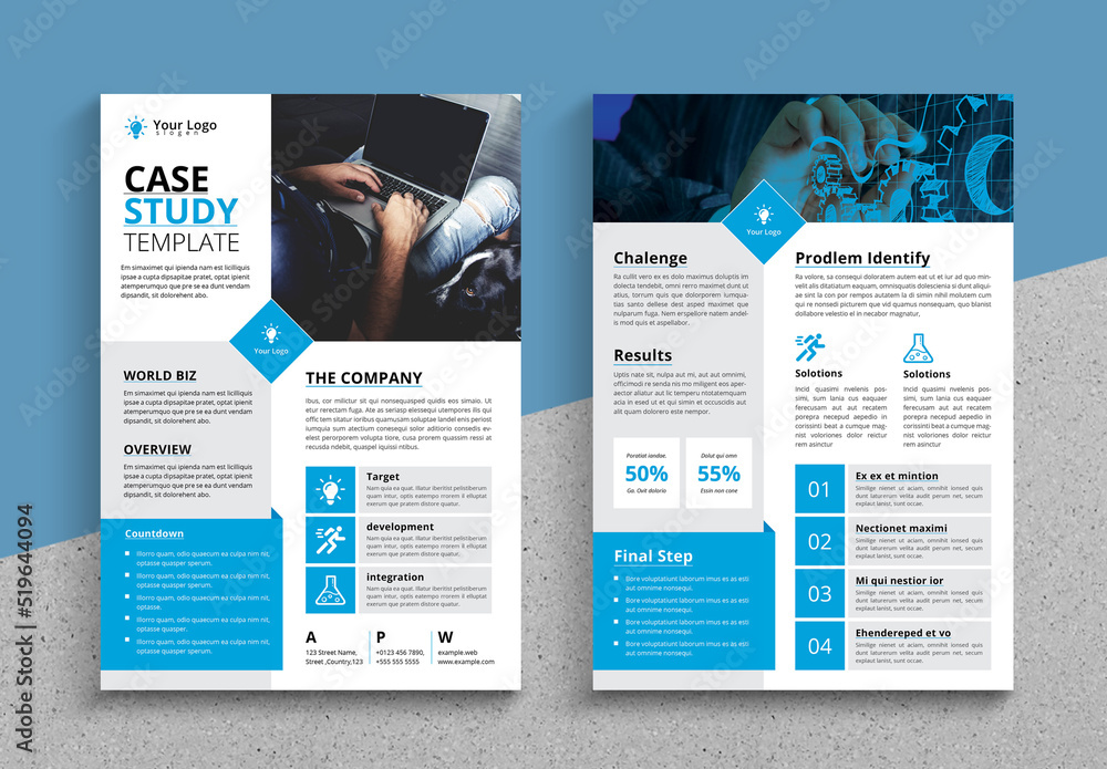 Business Case Study Layout Stock Template | Adobe Stock