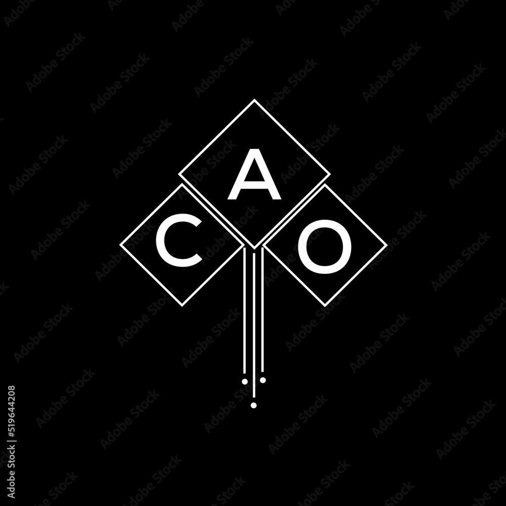 CAO letter logo design with white background in illustrator, CAO vector ...