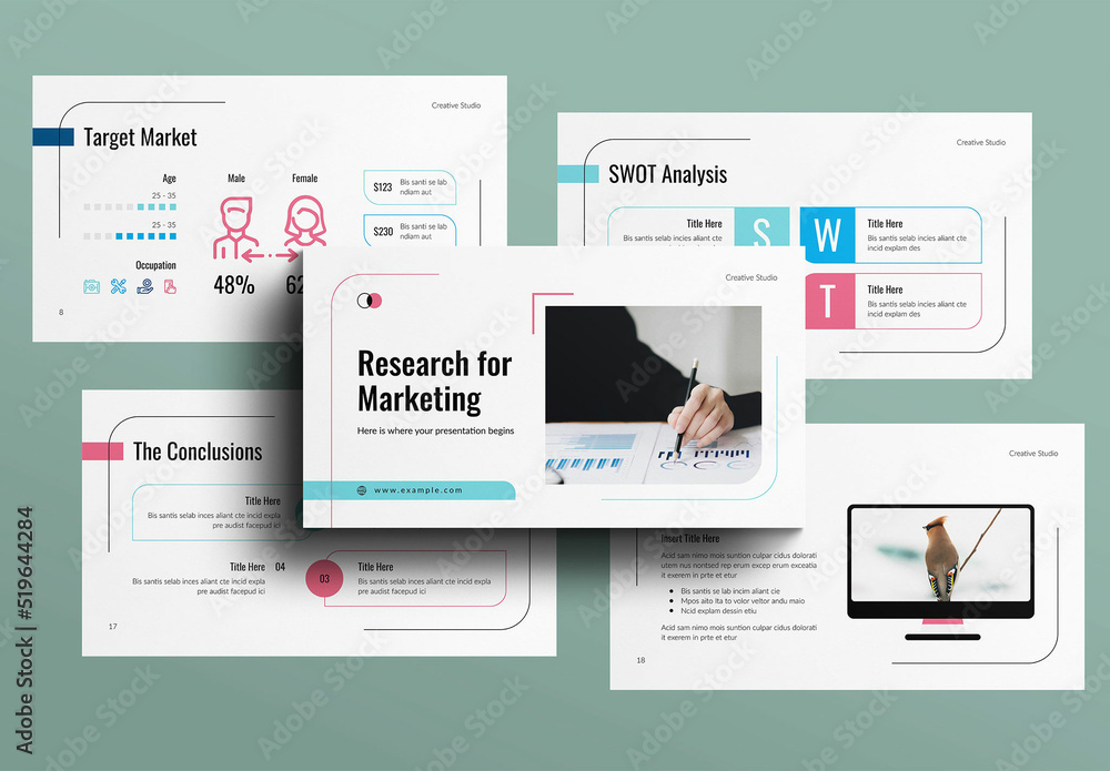 Research for Marketing Presentation Stock Template | Adobe Stock