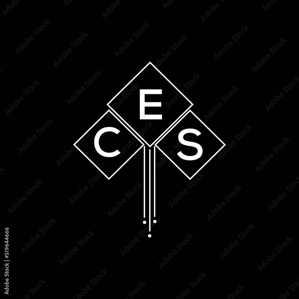 CES letter logo design with white background in illustrator, CES vector ...