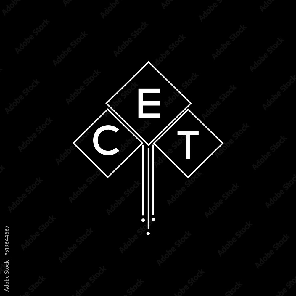 CET letter logo design with white background in illustrator, CET vector ...