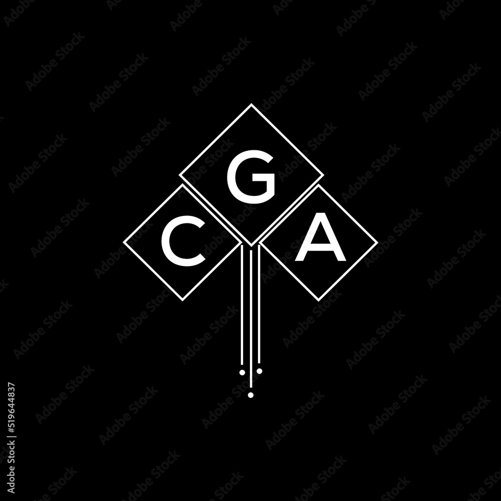 CGA letter logo design with white background in illustrator, CGA vector ...