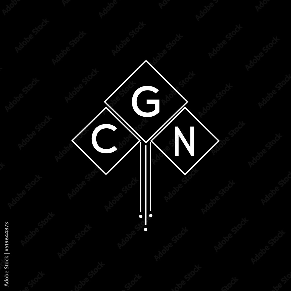 CGN letter logo design with white background in illustrator, CGN vector logo modern alphabet ...