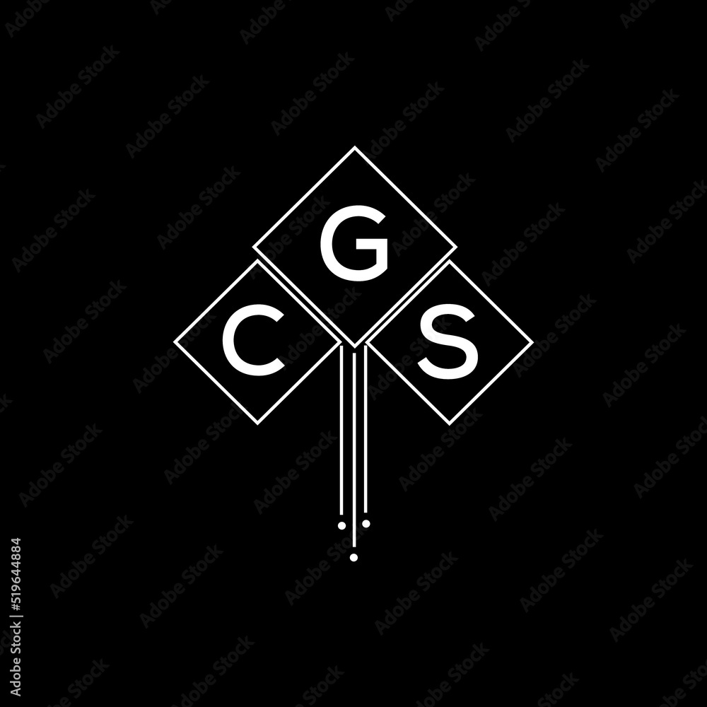 CGS letter logo design with white background in illustrator, CGS vector ...