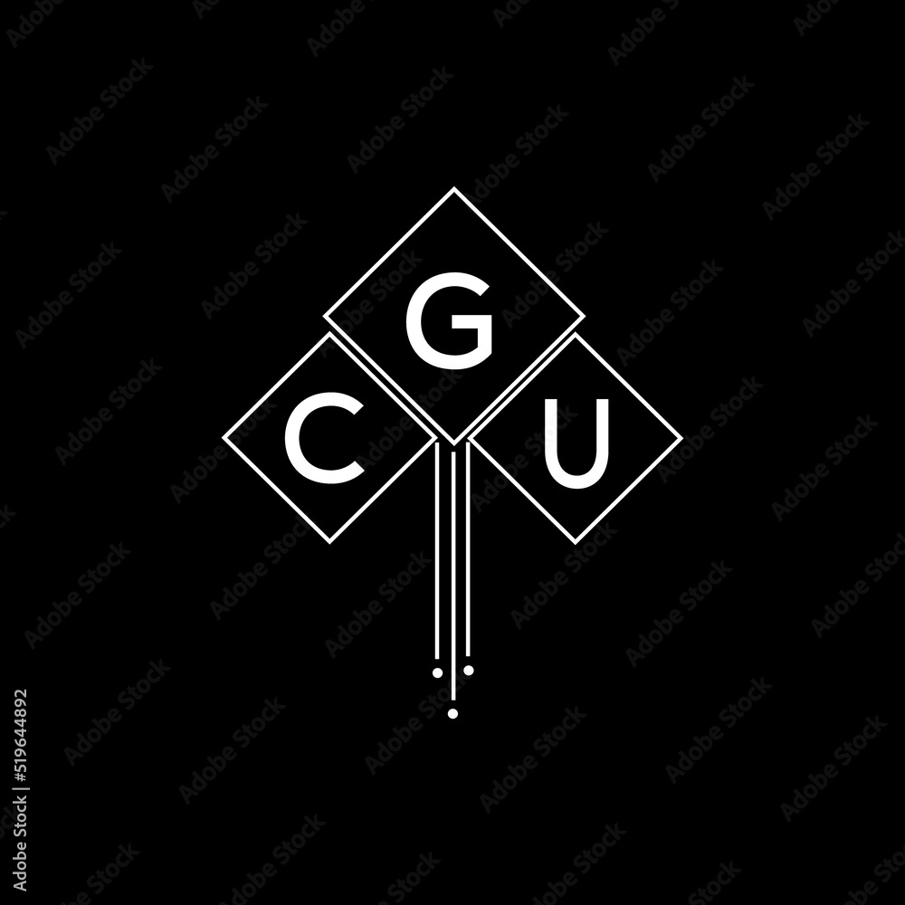 CGU letter logo design with white background in illustrator, CGU vector ...