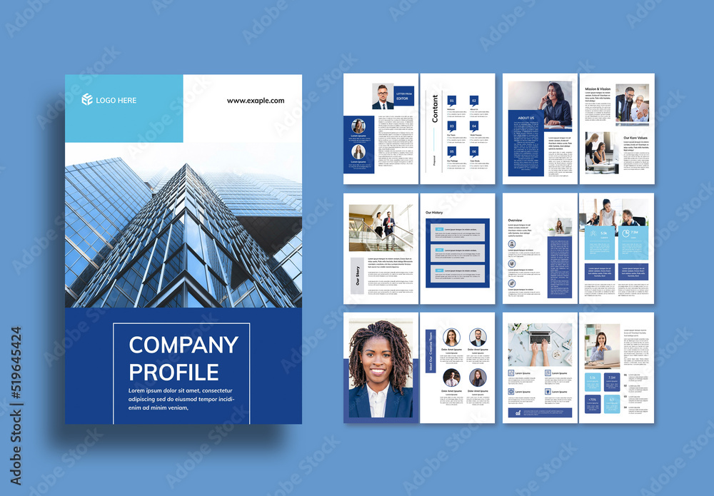 Company Profile Layout Stock Template | Adobe Stock