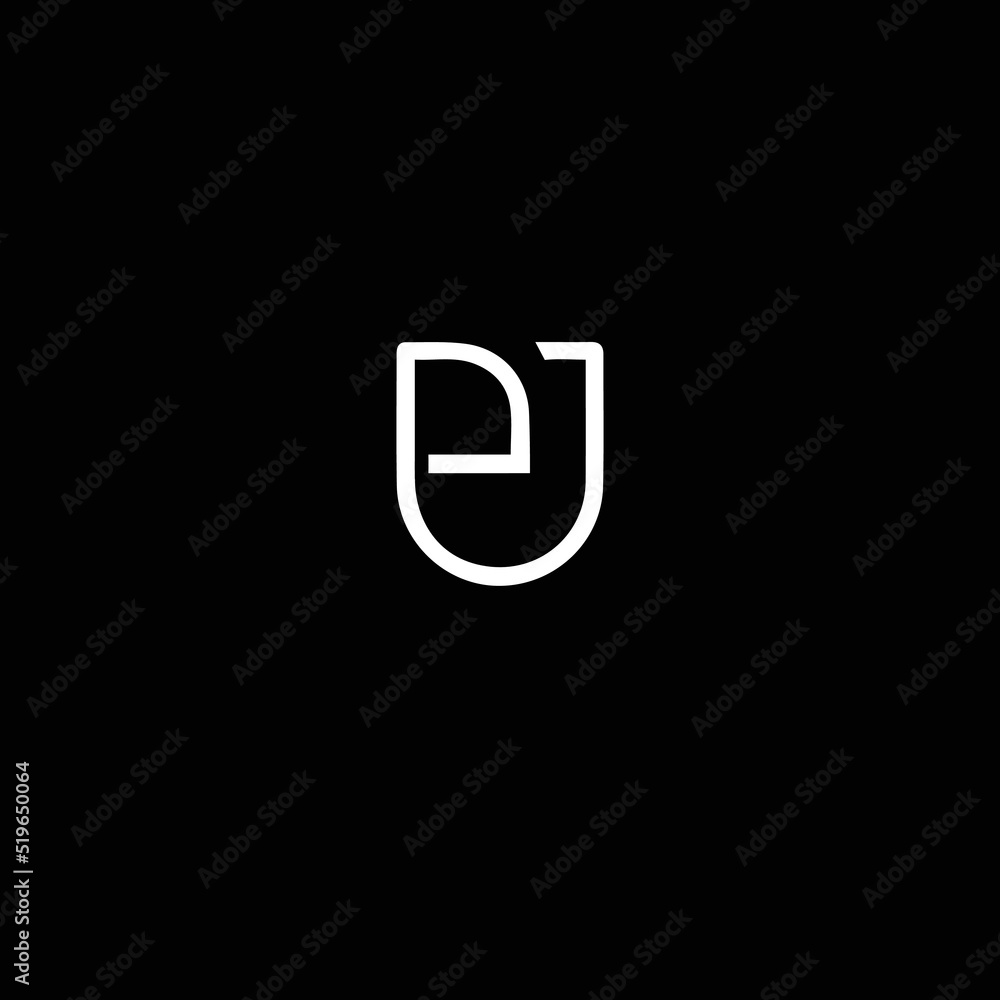 PJ DJ Logo Design, Creative Minimal Letter DJ PJ Monogram Stock Vector ...
