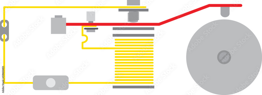 Vetor de Isolated vector illustration of the structure of an electric ...