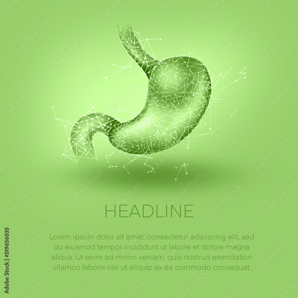 The concept of a healthy stomach and donation.3d illustration of ...