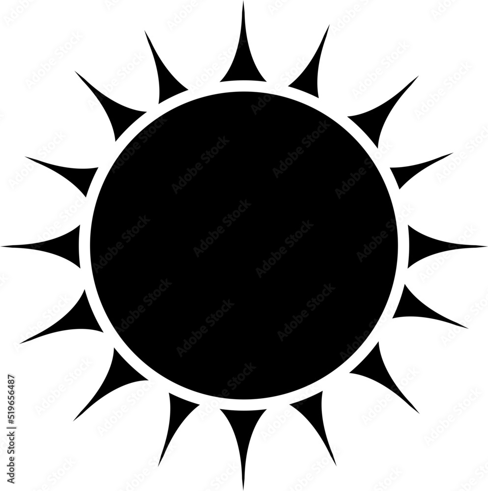 sun vector design illustration isolated on transparentbackground Stock ...