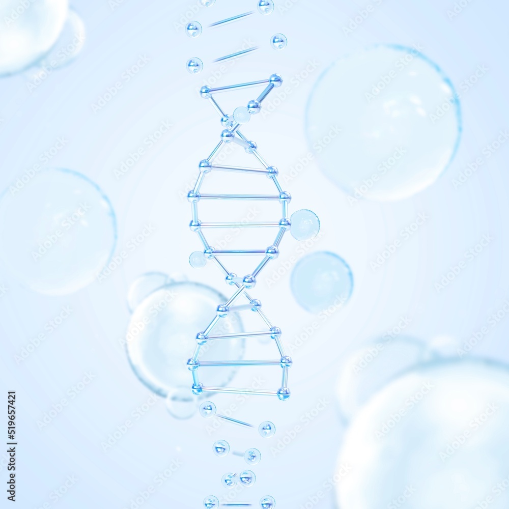 Structuring of DNA molecules.DNA on the background of spherical cells ...