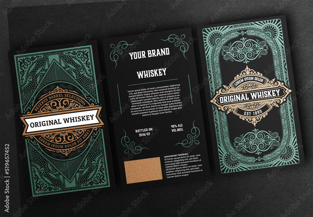 Set of 3 Vintage Labels for Packing Stock Template | Adobe Stock