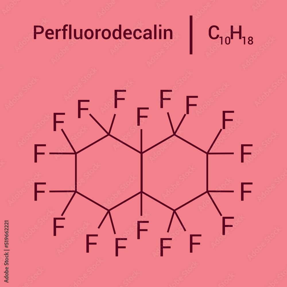 chemical structure of Perfluorodecalin (C10F18) Stock Vector | Adobe Stock
