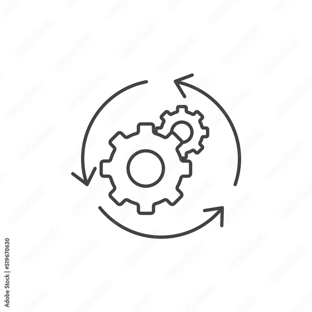 Agile process icons symbol vector elements for infographic web Stock ...