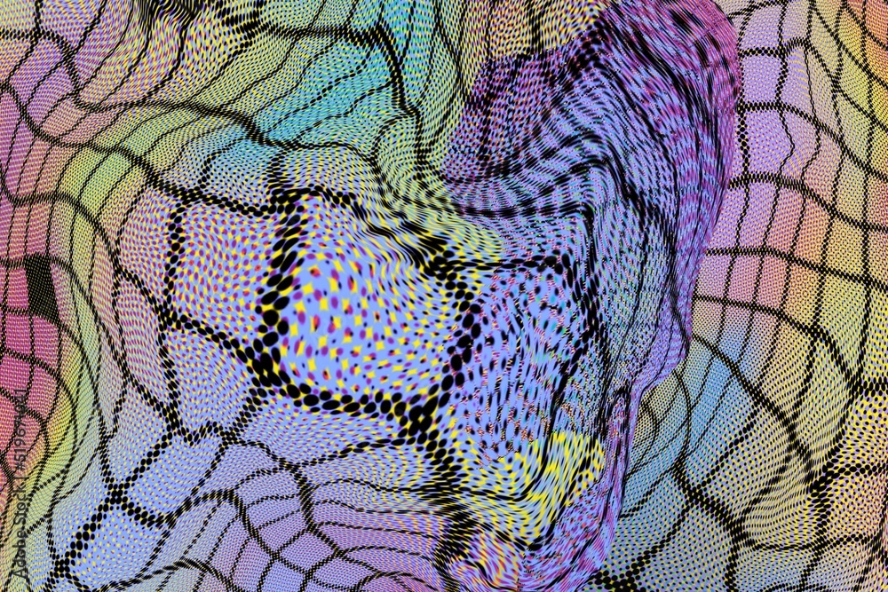 abstract 3D Matrix Space movement Grid in motion, futuristic concept ...